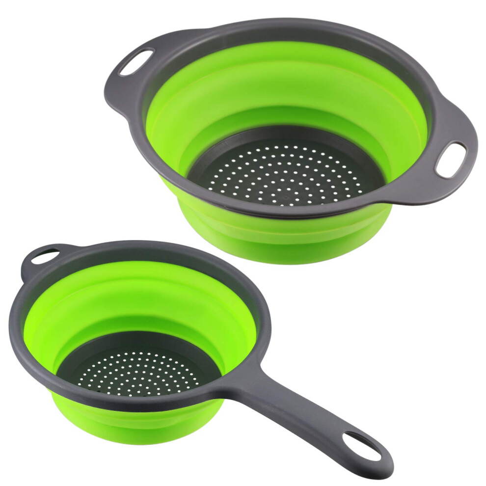 Silicone colander with handle store