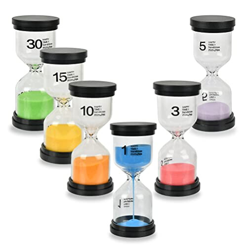 6 Pcs Color Sand Timers,Sand Timers for Kids,Sand Timers for Autistic ...