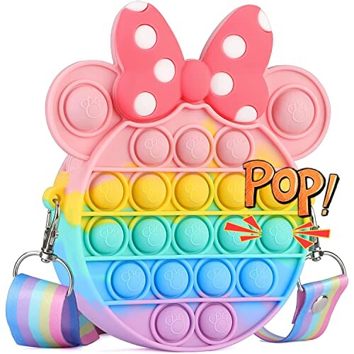 Minnie Pop it Bag for Girls, Kids Shoulder Bag, Popit handbag, Pop ...