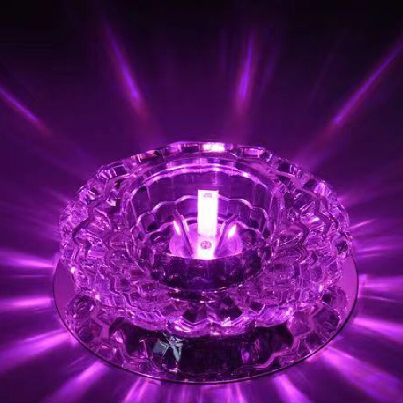 (Purple) Crystal Led Spotlight Downlight For Aisle Entrance Hall ...
