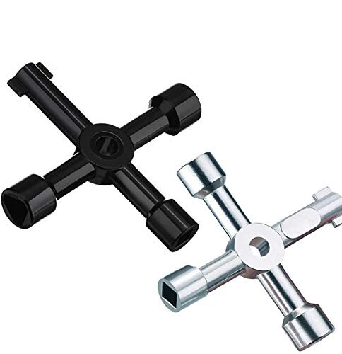 Utility Key, 2 Pack 4-Way Multi-Functional Cabinet Box Key for Electric ...