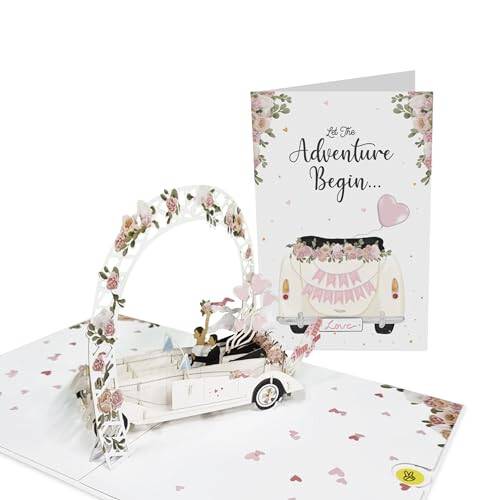 Wedding Pop Up Card For Bride And Groom - Just Married ...