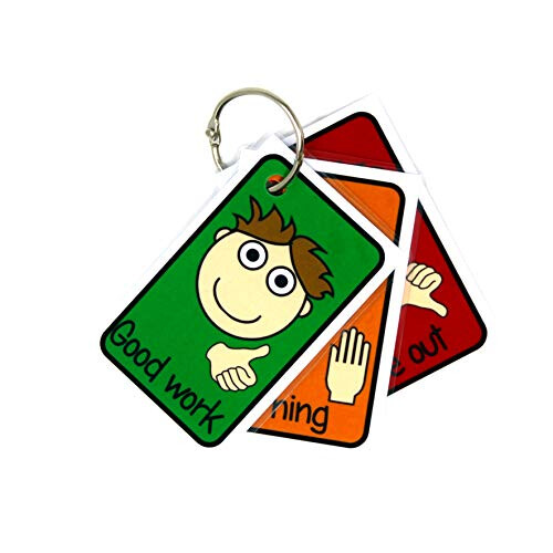 Behaviour Cue Cards For Children (Durable Plastic) Autism, ADHD, Visual ...