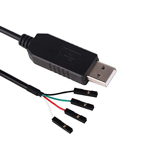 6FT USB RS232 to TTL 3V3 2.45mm Dupont Header 4 Pin UART Serial Cable ...