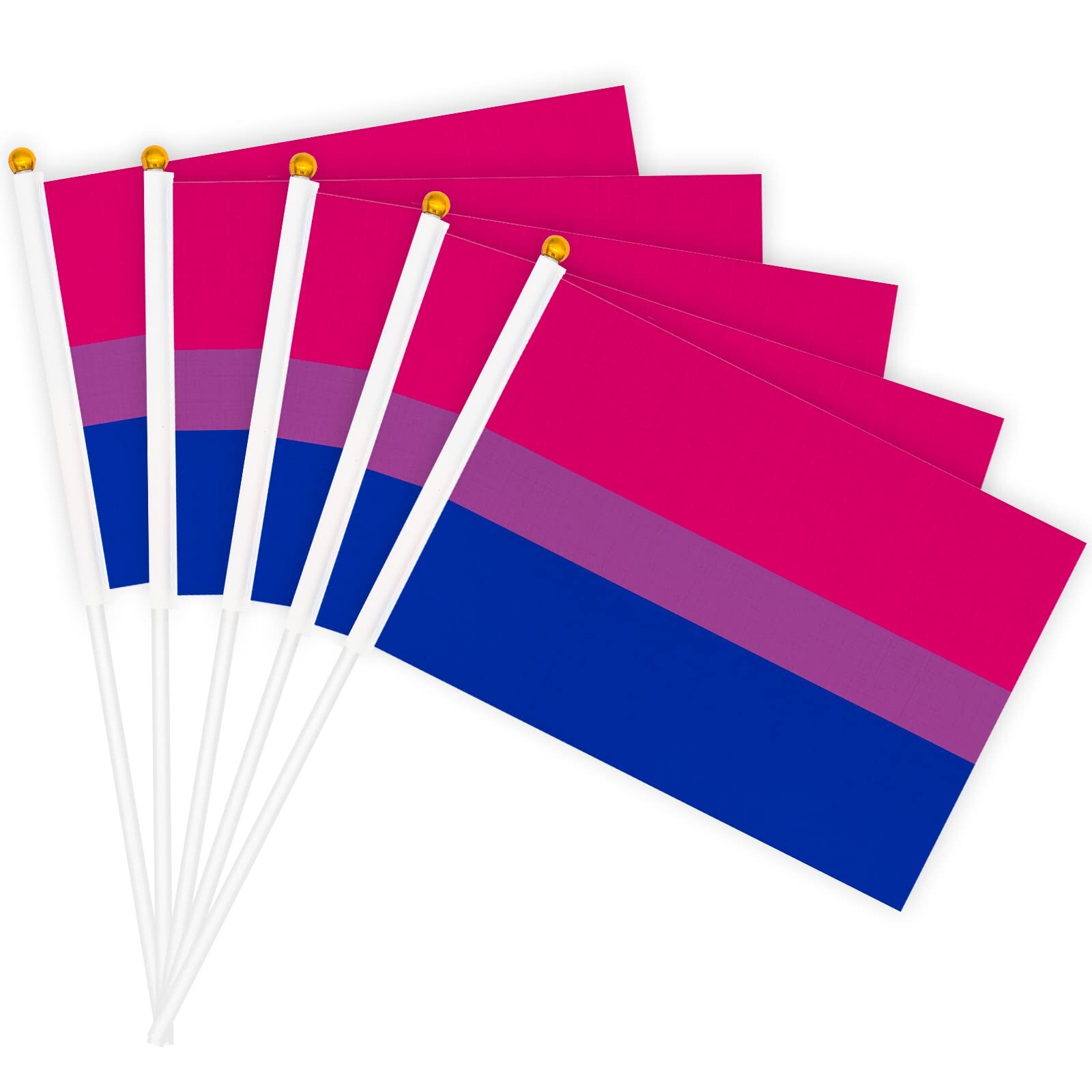 20 Pack Small Pride Flag Stick 21 x 14 cm - Handheld Rainbow Pride ...