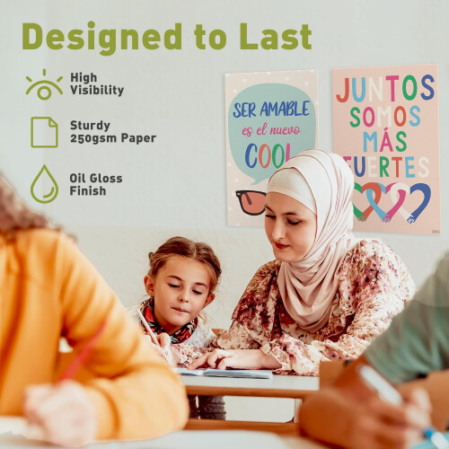 S&O Set of 6 Kindness Spanish Classroom Posters - Spanish Classroom ...