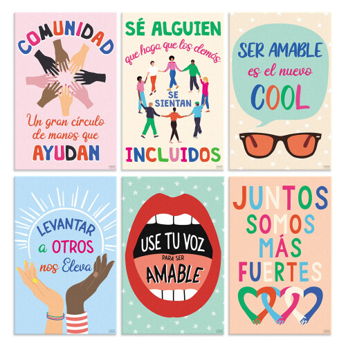 S&O Set of 6 Kindness Spanish Classroom Posters - Spanish Classroom ...