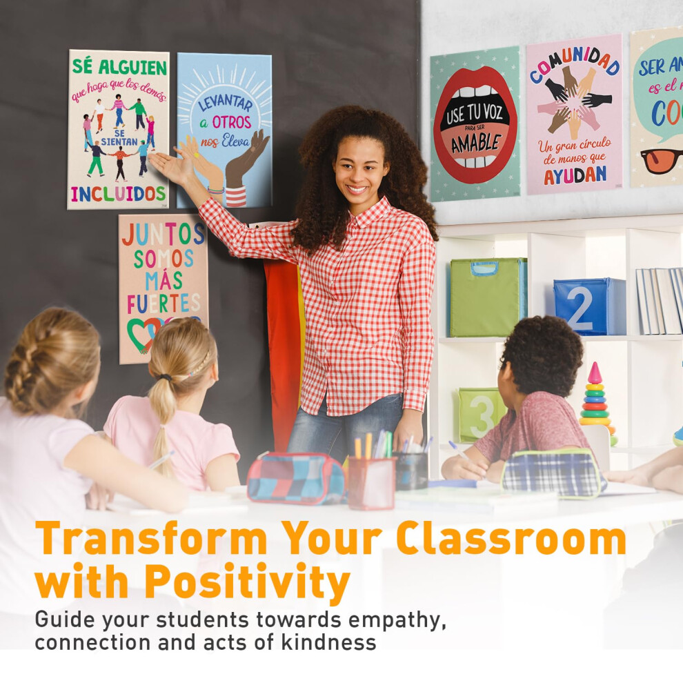 S&O Set of 6 Kindness Spanish Classroom Posters - Spanish Classroom ...
