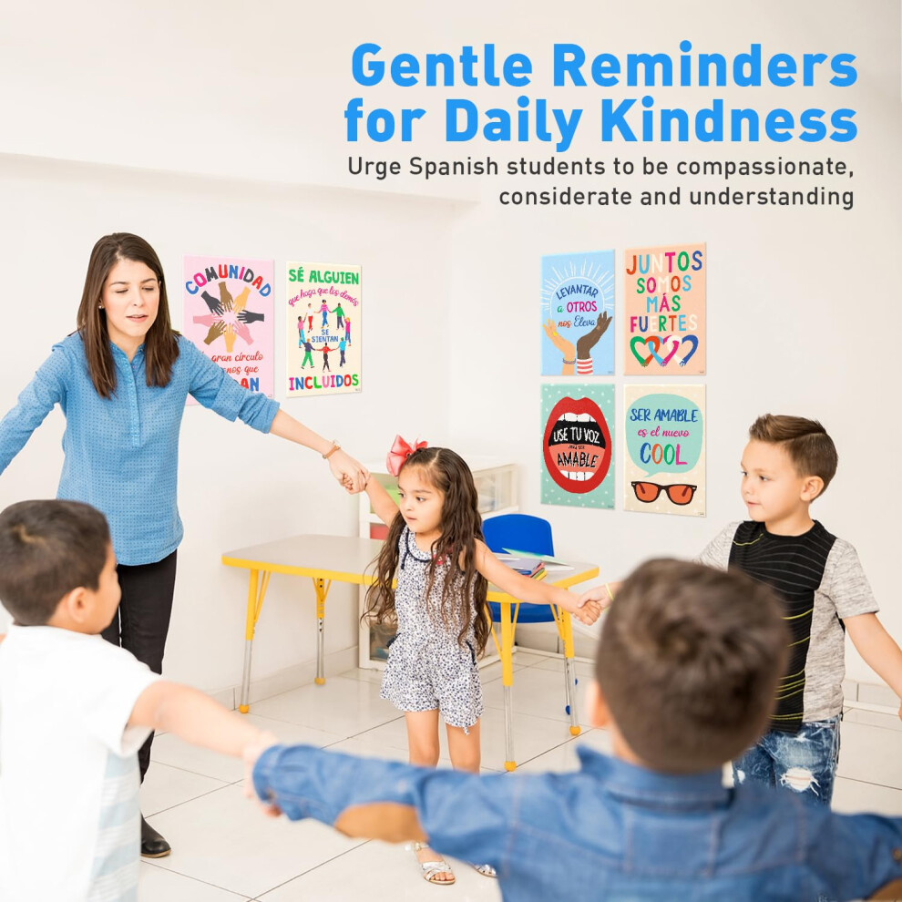 S&O Set of 6 Kindness Spanish Classroom Posters - Spanish Classroom ...