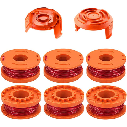 (6 Spool 2 Cap) ZAMDOE WA0010 String Trimmer Spool Line Replacement for ...