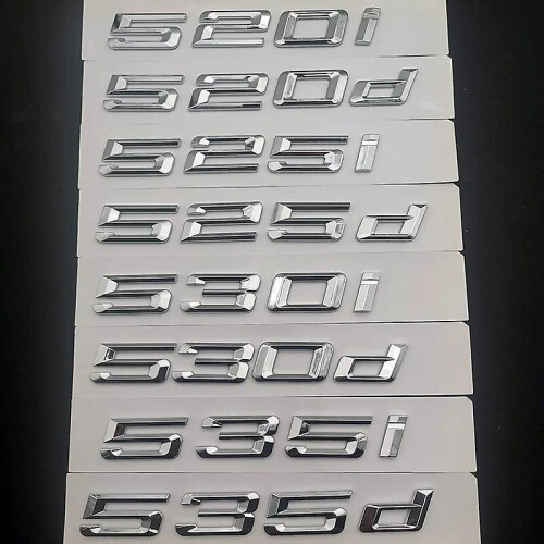 (Chrome, 523i) 3d Abs Black Car Trunk Emblem Badge For Bmw 518d 520i ...