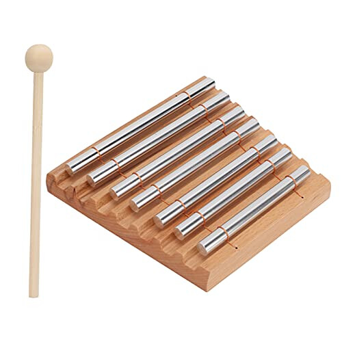 Meditation Chimes 7 Tone Wooden Energy Chimes Hand Chimes with Mallet ...