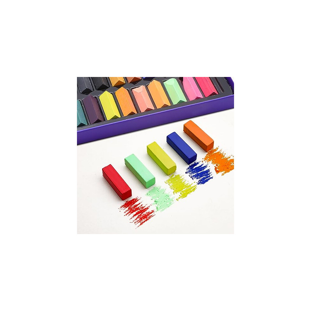 Soft Pastel Set of 66, 64 Colours Including Extra Black & White ...