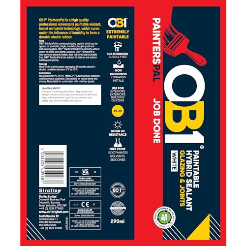 PaintersPal, White Paintable Hybrid Sealant and Caulk Also An Internal & External Universal ...