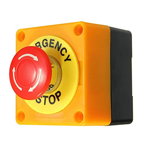 Emergency Stop Push Button Station 660V 10A Self Locking Red Sign ...