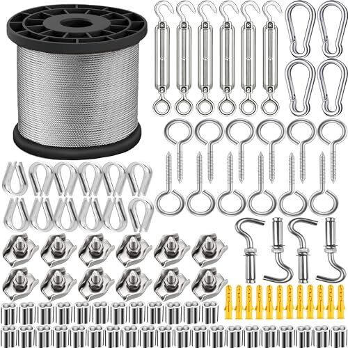 2MM Garden Wire for Climbing Plants,50m Wire Rope Kit ,Plant Wire for Climbing Plants,Heavy Duty ...