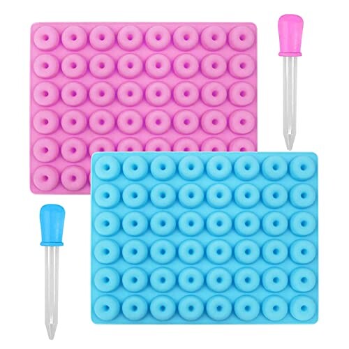 Silicone Candy Molds,2 Pcs Mini Donut Chocolate Moulds Wax Melt Mould ...