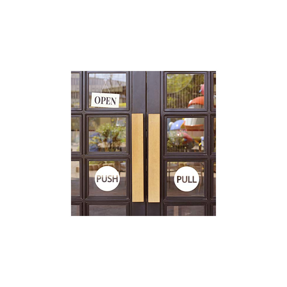 Pull Push Door Sign Sticker Signs Stickers Window Vinyl Kitchen ...