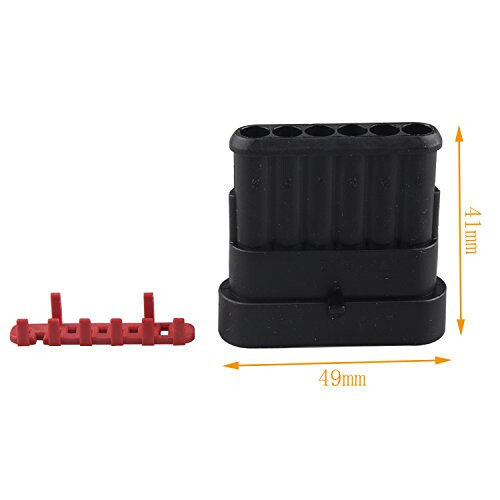 10pcs 6 Pin Way Waterproof Connector IP67 Supersealed PA66 Nylon ...
