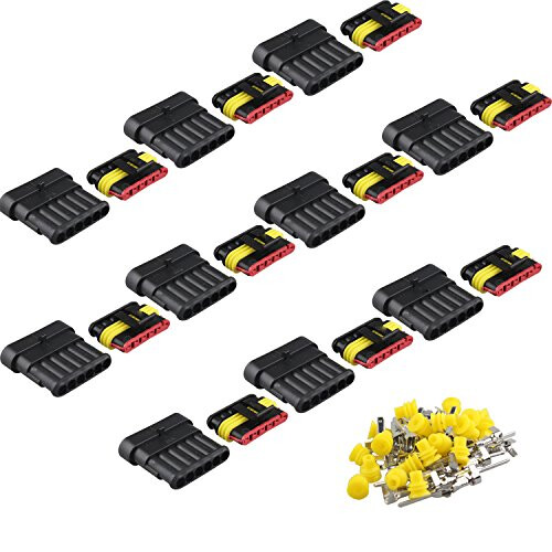 10pcs 6 Pin Way Waterproof Connector IP67 Supersealed PA66 Nylon ...