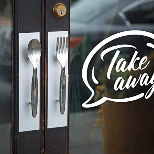Takeaway Sticker Kitchen Wall Coffee Art Vinyl take Away Sign Stickers ...