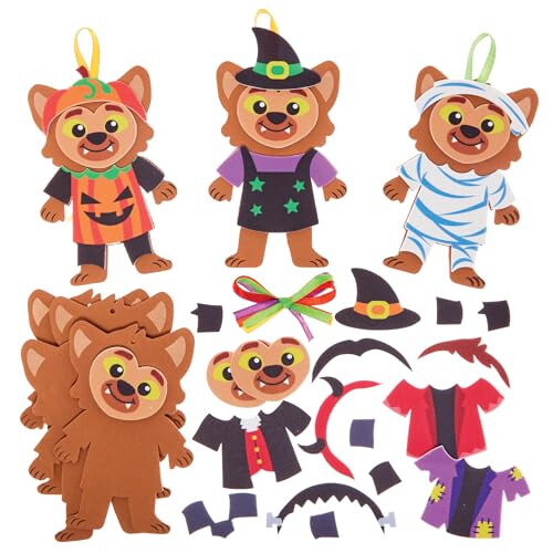 FX628 Werewolf Decoration Kits - Pack of 8, Halloween Decoration Craft ...