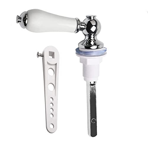 Ceramic Toilet Flush Handle, Chrome Replacement Toilet Tank Handle ...