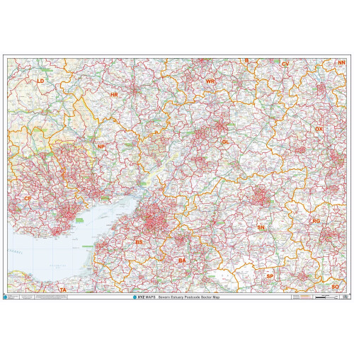 Postcode Sector Map - (S6) - Severn Estuary - Wall Map-Paper on OnBuy