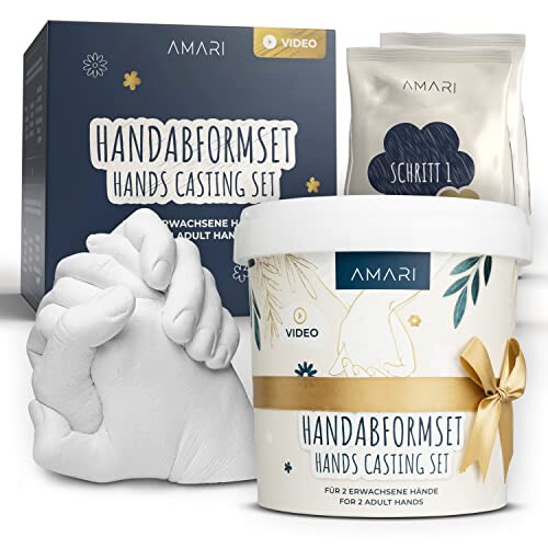 Amari 3D Handprint Set for Couples and Family (Floral) - Plaster Cast ...