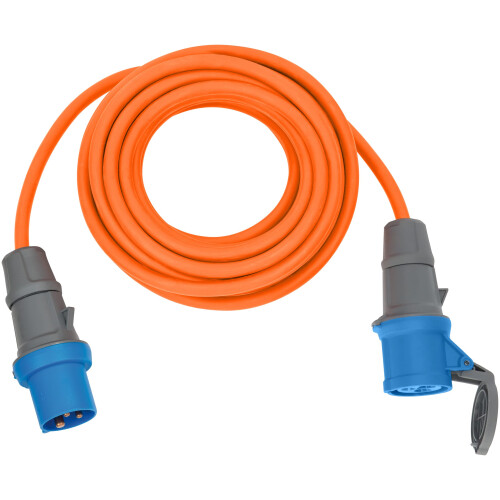 camping extension cable 10m (CEE cable in orange H07RN-F 3G2,5 with CEE ...
