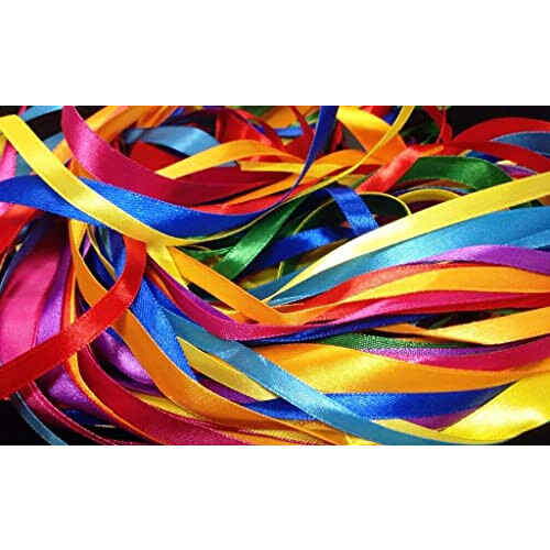 40 metre Satin Ribbon Pack Mixed with Assorted Colours in Satin, 2.5 m ...