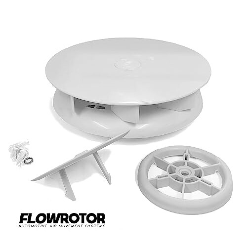 FLOWROTOR Low Profile Rotary Van Roof Vent - Wind Driven Rotating ...