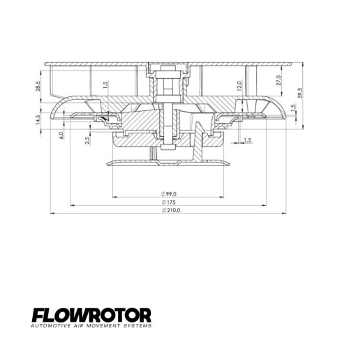 FLOWROTOR Low Profile Rotary Van Roof Vent - Wind Driven Rotating ...