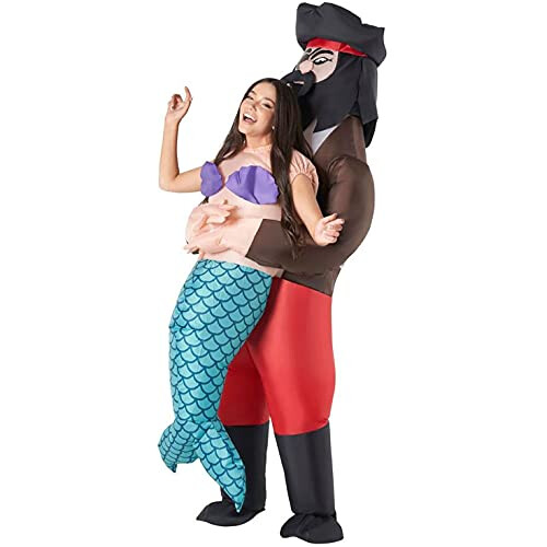 Inflatable Carry Me Mermaid Costume Adult, Womens Halloween Costume ...