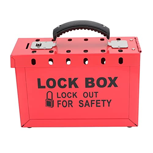 Lockout Tagout Box, Portable Group Lock Box with 12 Slots, Heavy Duty ...