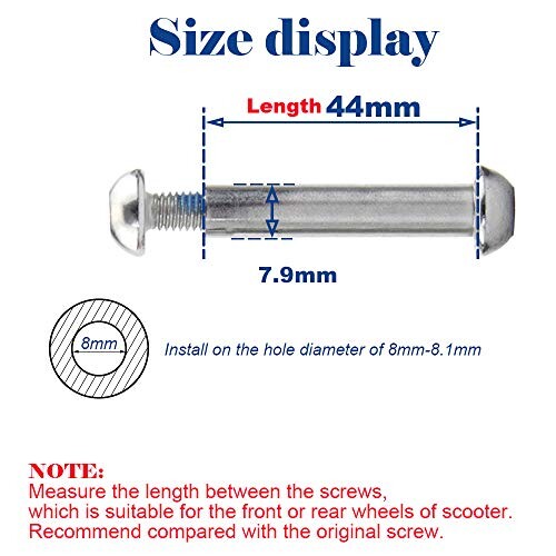 M8 8mm x 28mm-86mm Scooter Front Rear Axle Bolt 8.8 Grade Carbon Steel ...