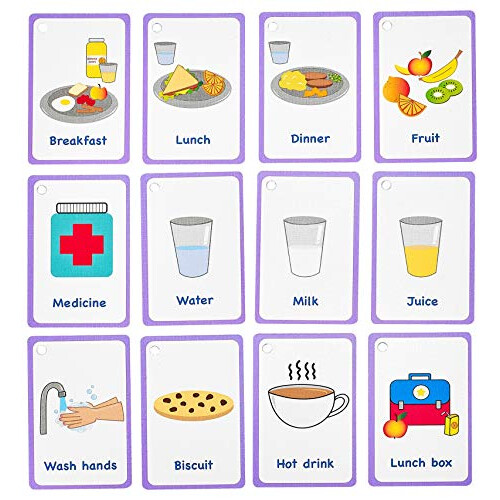 My Meal and Snacks Cards 12 PECS Flashcards for visual aid Special Ed ...