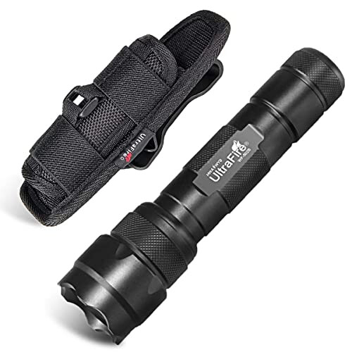 Mini LED Torch with Flashlight Holster, Super Bright 1000 Lumens Single ...