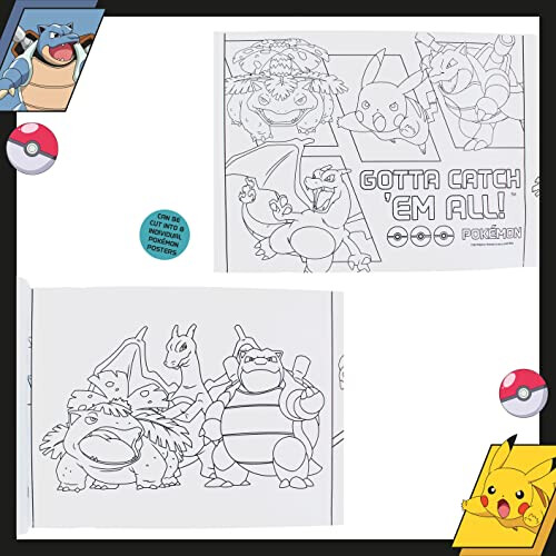 Pokemon Colouring Roll | Pokemon Colouring Set | Pokemon Colouring ...