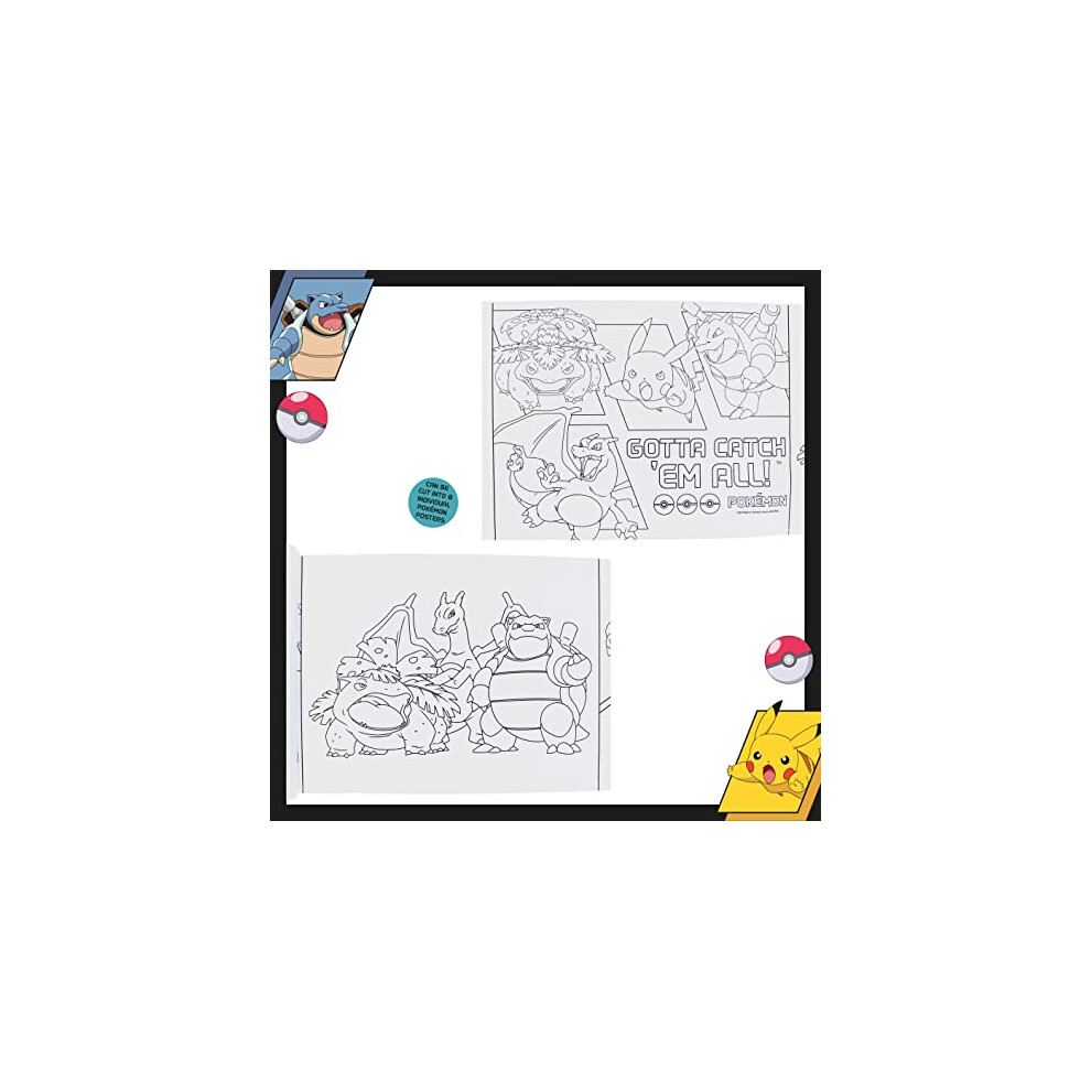 Pokemon Colouring Roll | Pokemon Colouring Set | Pokemon Colouring ...