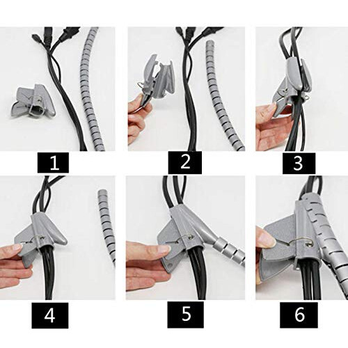 Cable Tidy Wrap, SENRISE Cutable Spiral Binding Tube, Wire Organizer ...
