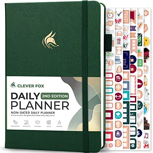 Daily Planner 2nd Edition – Undated Time Block Planner with Hourly ...
