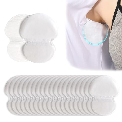 20 Pieces/10 Pack Disposable Underarm Sweat Pads Armpit Perspiration ...