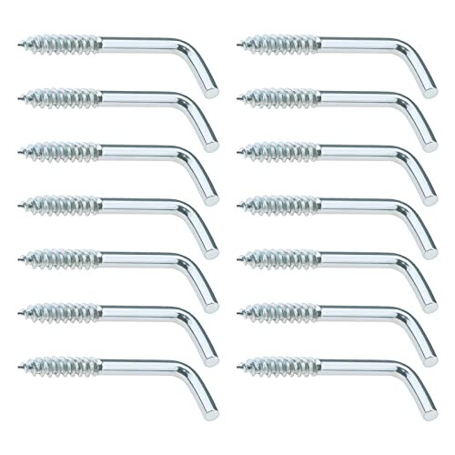 100PCS L Hook Screws Screw-in Hooks Screws Carbon Steel 7-Shaped Screws ...