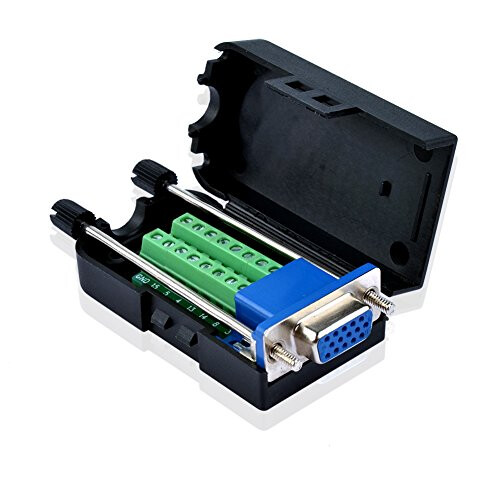 DB15 Terminal Adapter, DB15 VGA Female D-SUB 3 Row 15Pin Breakout ...