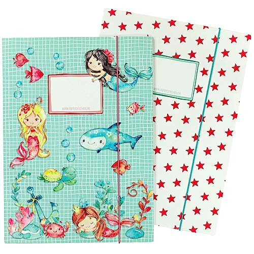2 School folders for Children DIN A4 | Design Mermaid - Folder for ...