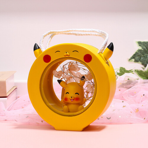 (StyleB) Pikachu Creative Doublesided Glass Portable Nightlight Button ...