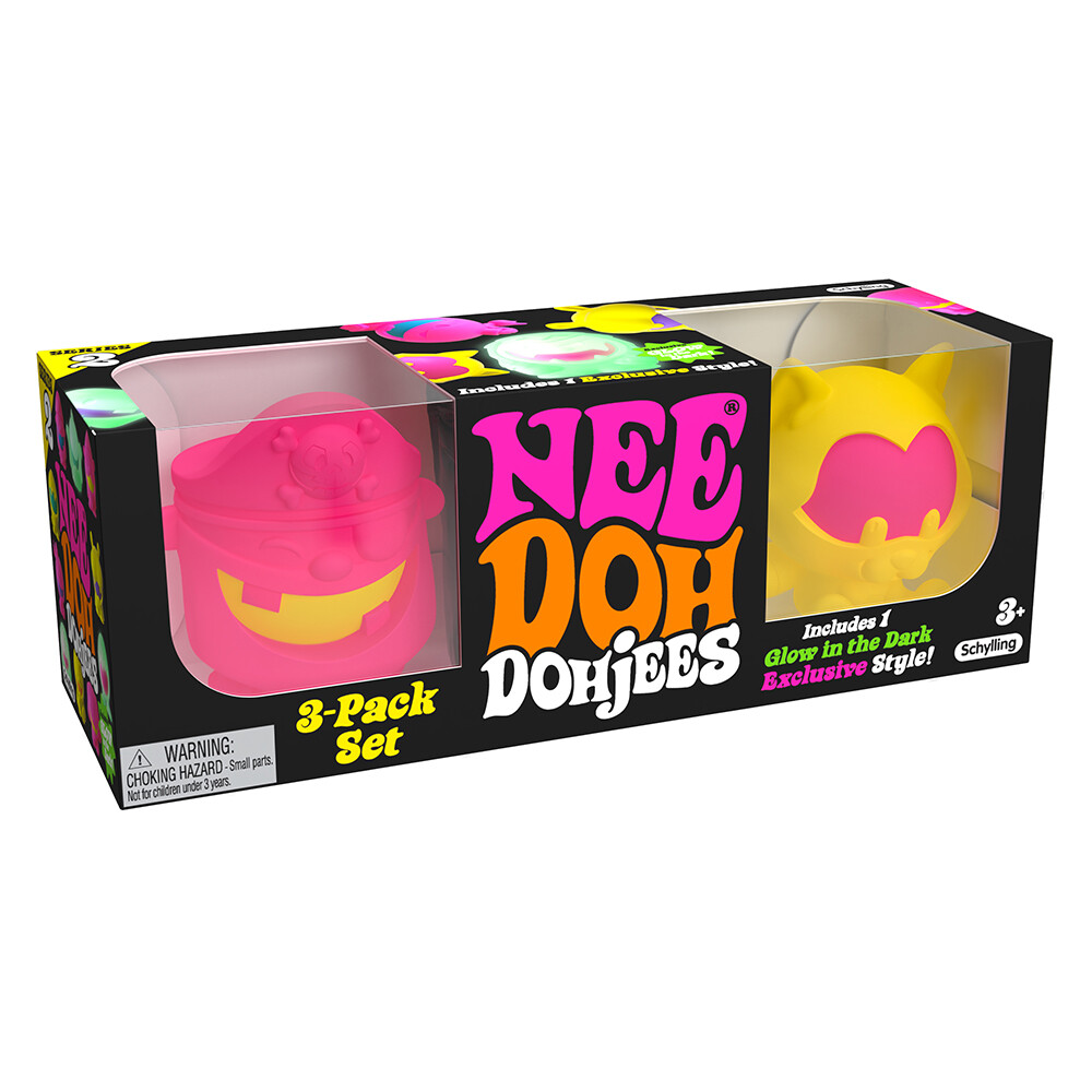 Schylling Dohjee 3 Pack Nee Doh Stress Balls - 3 Piece Fidget Toys Pack ...