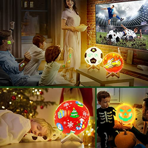 LAOESE Paint Your Own Football Lamp Kit, World Cup DIY 3D Night Light ...