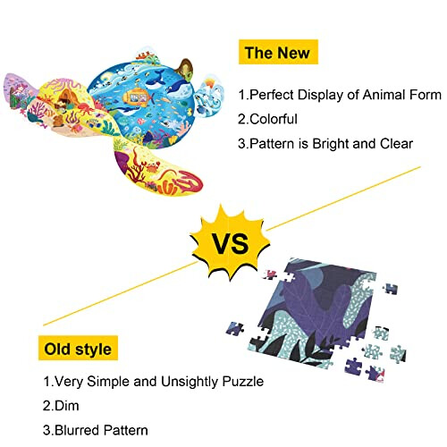 Sea Turtle Kids Puzzle 136 Pieces Puzzles Jigsaws for Children Age 4 5 ...